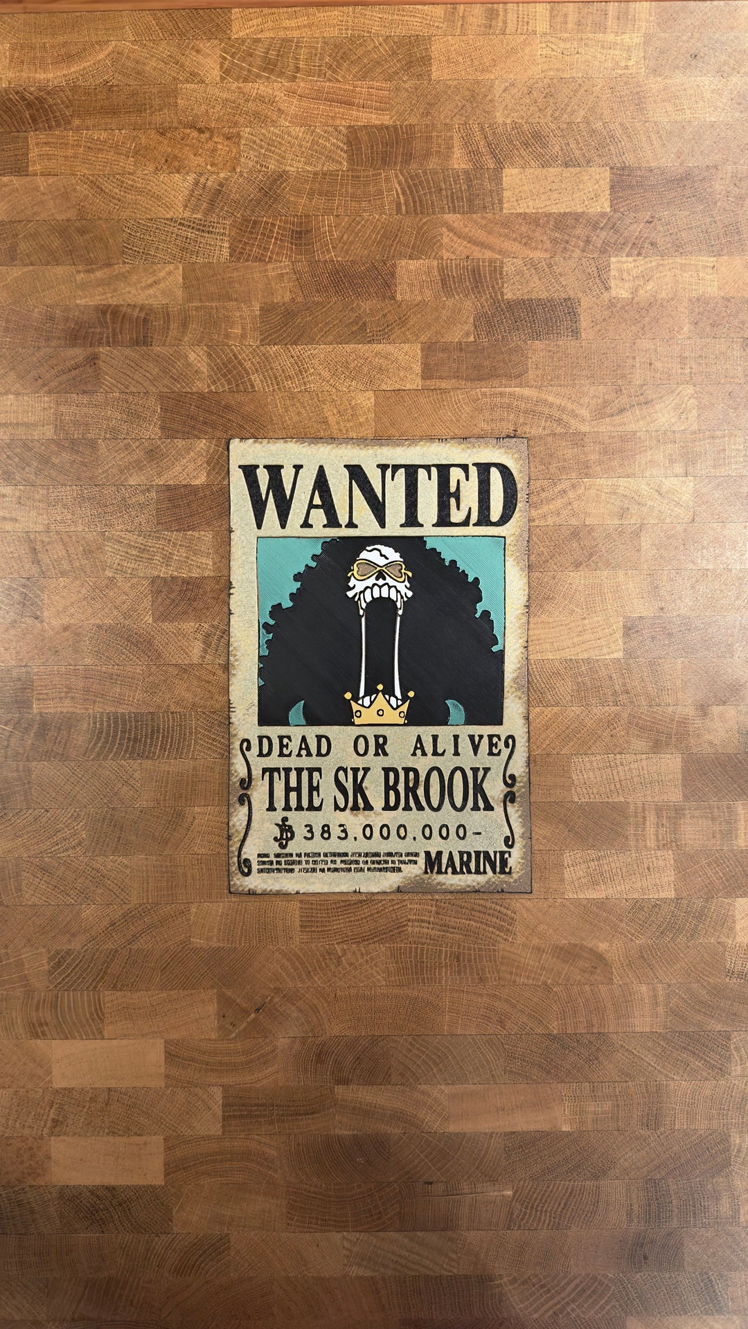 SK Brook One Piece WANTED Gedruckt 3D Poster w / Texture - Etsy.de
