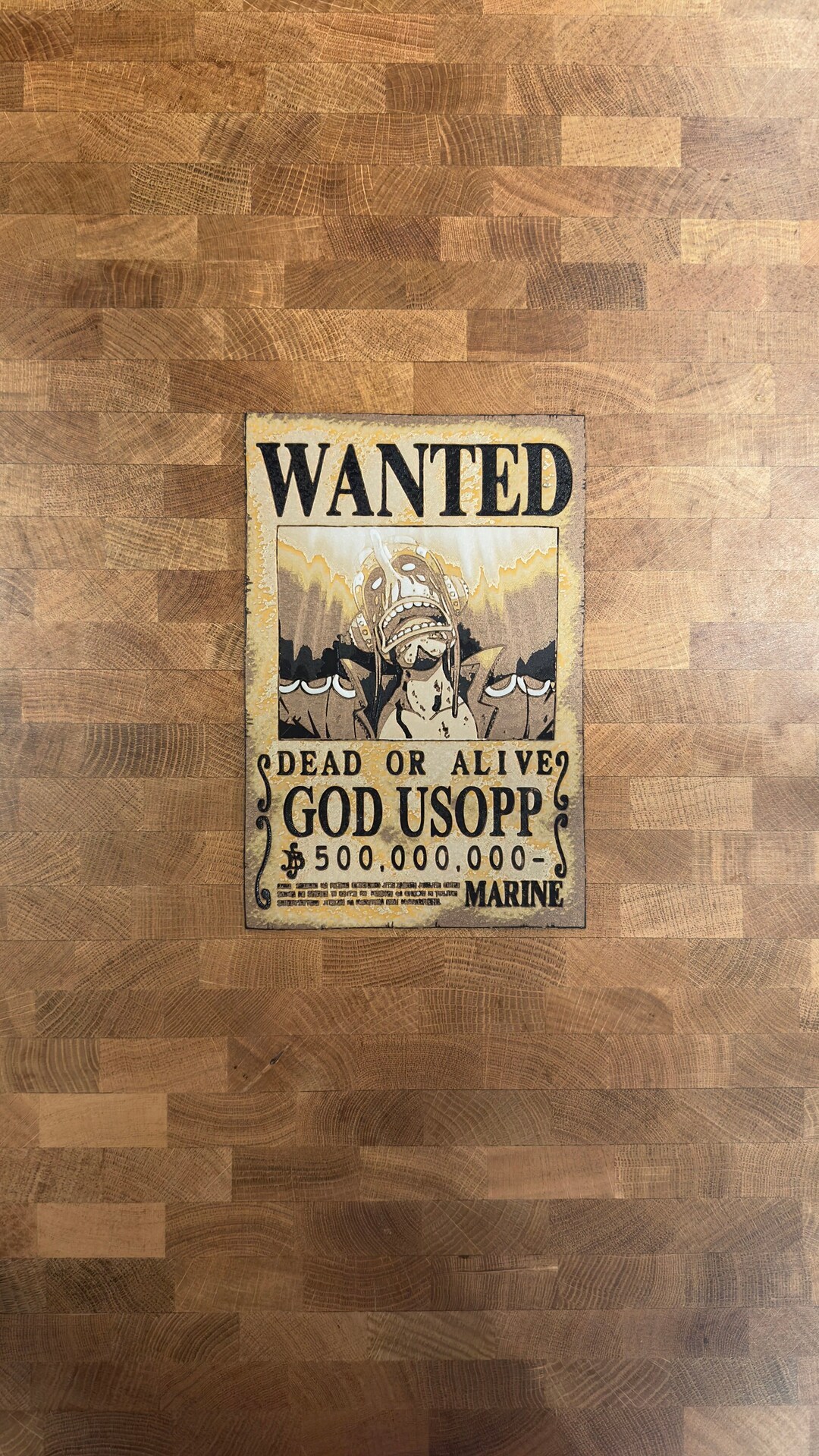 Usopp WANTED 3D Printed Poster W/ Texture - Etsy