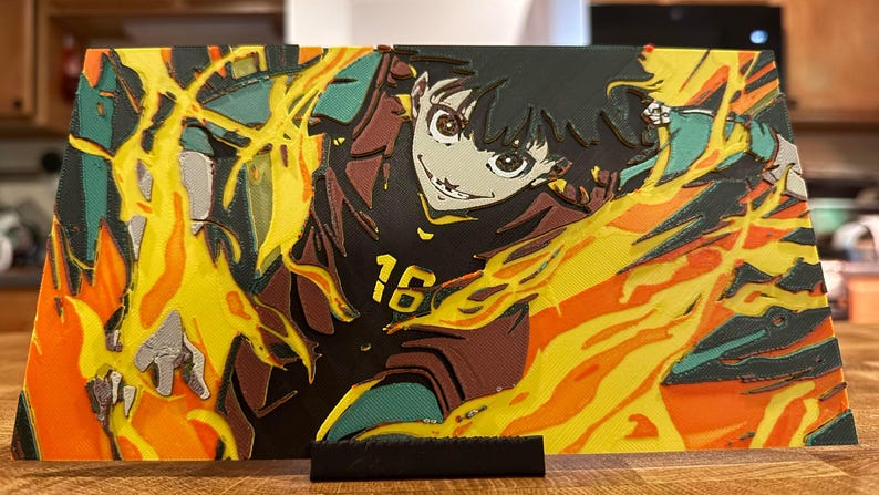 Póster artístico en 3D de Bachira Blue Lock - Etsy México