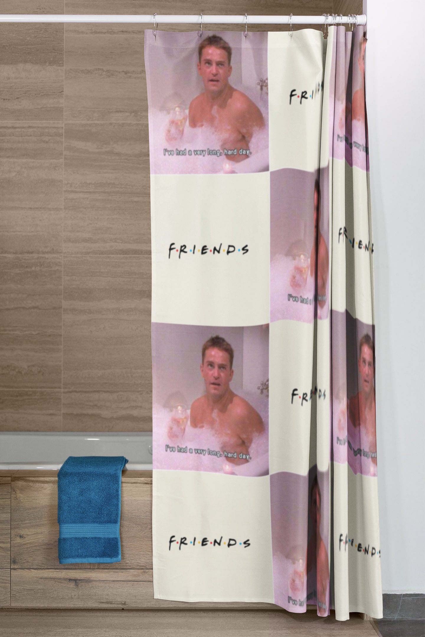 Chandler Bing Shower Curtain Friends TV Show Bath Curtain Funny Shower ...