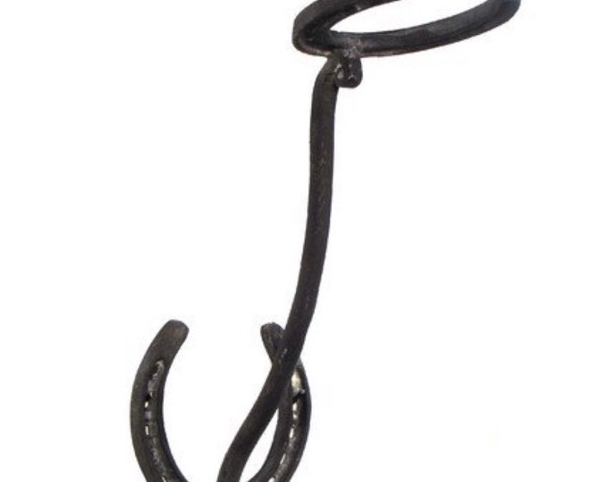 Western Decor Cast Iron Horseshoe Cowboy Wall Mount Hat Rack - Etsy