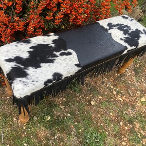 Cowboy Western Decor Padded Genuine Leather and Cowhide Farmhouse ...