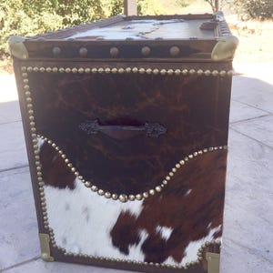 Western Cowhide and Leather Heirloom Trunk, Hope Chest - Etsy