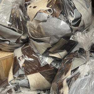 Hair on Cowhide OR Embossed Leather Small to Large Scraps 5 Lb. - Etsy