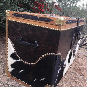 Western Cowhide and Leather Heirloom Trunk, Hope Chest - Etsy