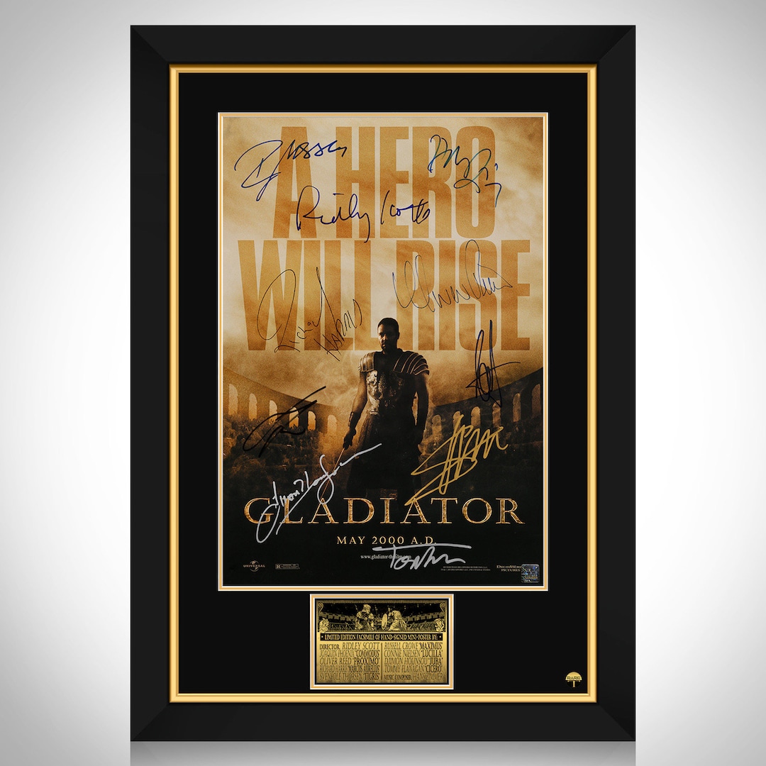 Gladiator Mini Poster Limited Signature Edition Custom Frame - Etsy