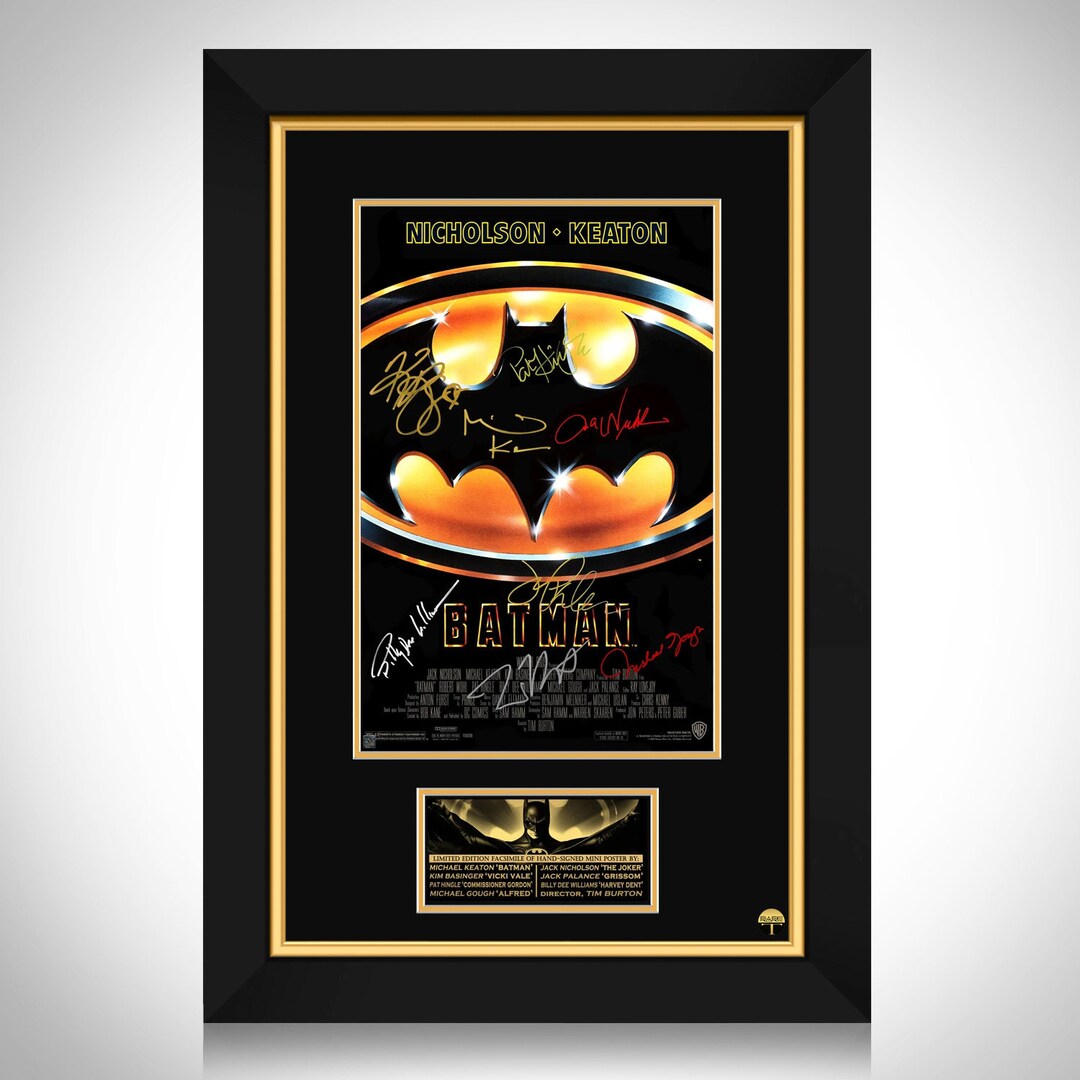 Batman 1989 Limited Signature Edition Movie Mini Poster Custom Frame - Etsy
