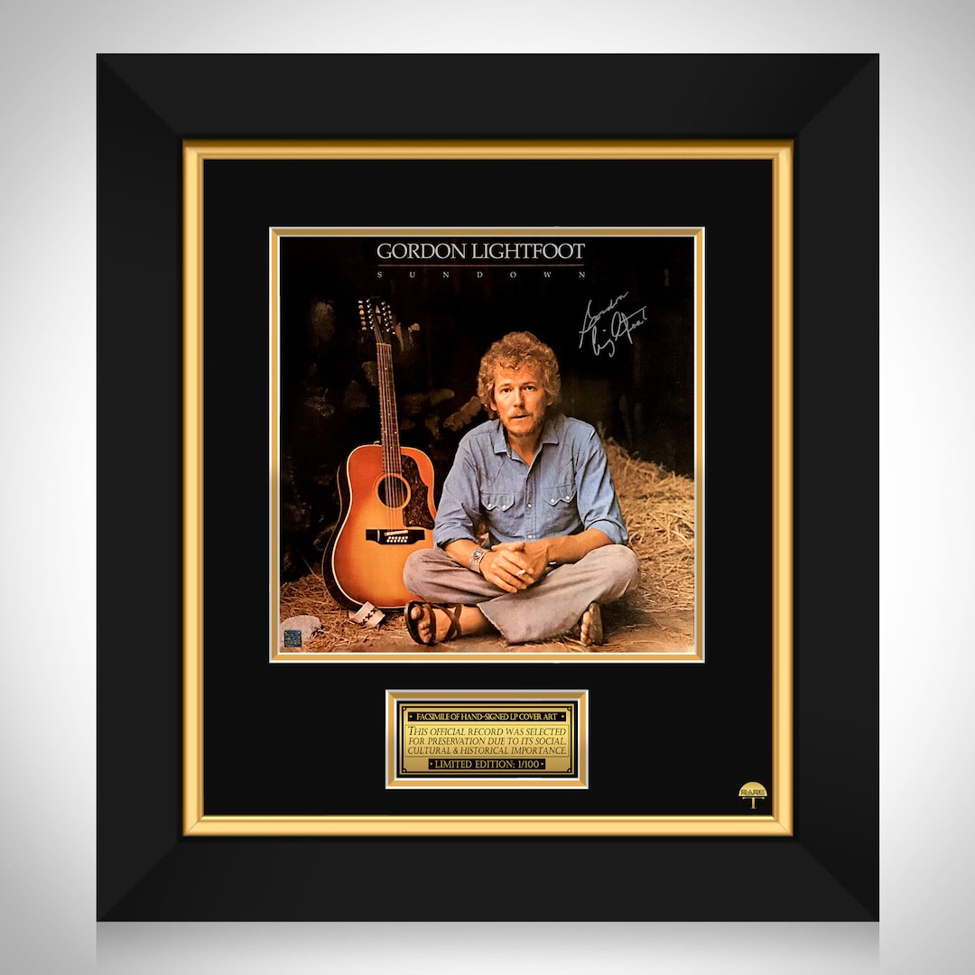 Gordon Lightfoot Sundown LP Cover Limited Signature Edition Studio ...