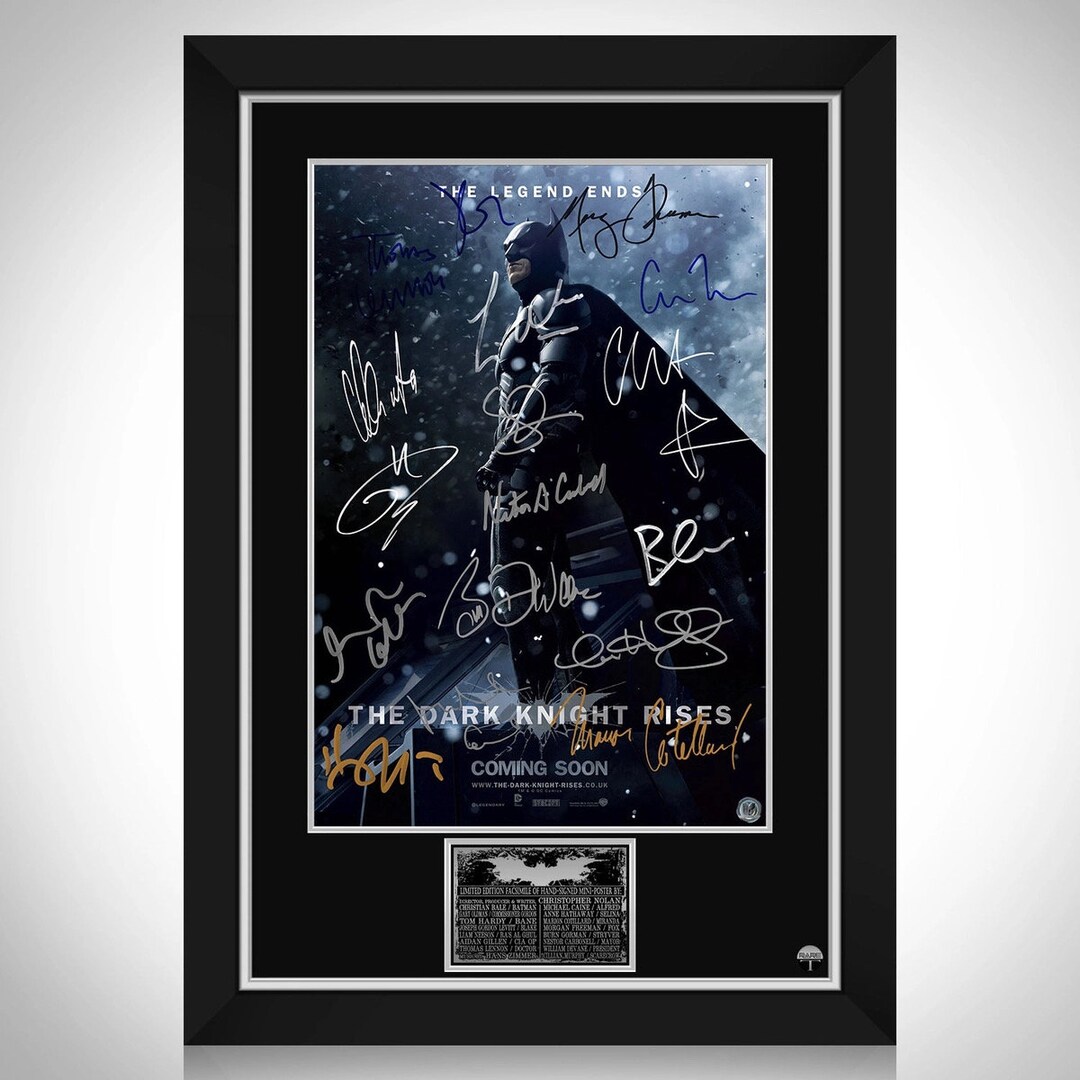 Batman Dark Knight Rises Cast Mini Poster Limited Signature Edition ...