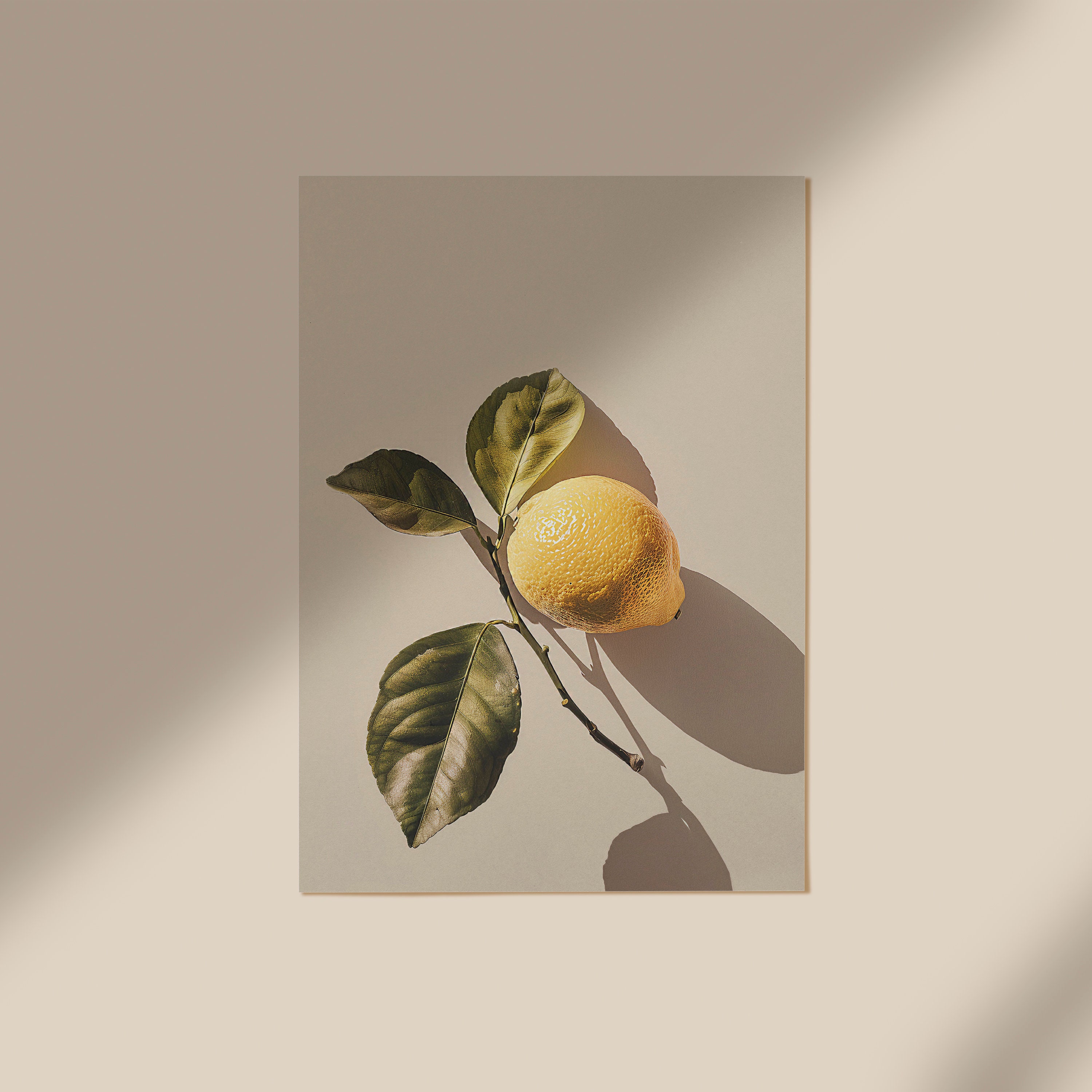 Lemon Print Set: Minimalist Boho Kitchen Wall Art (digital Download) - Etsy