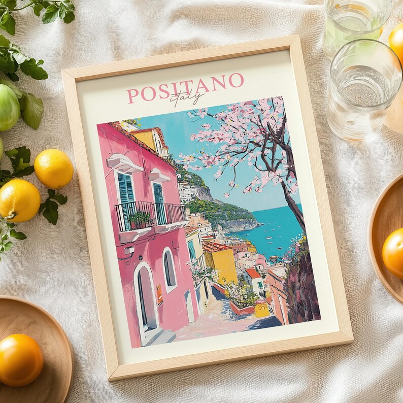 Positano Italy Wall Art, Positano Prints, Positano Landscape, Travel ...