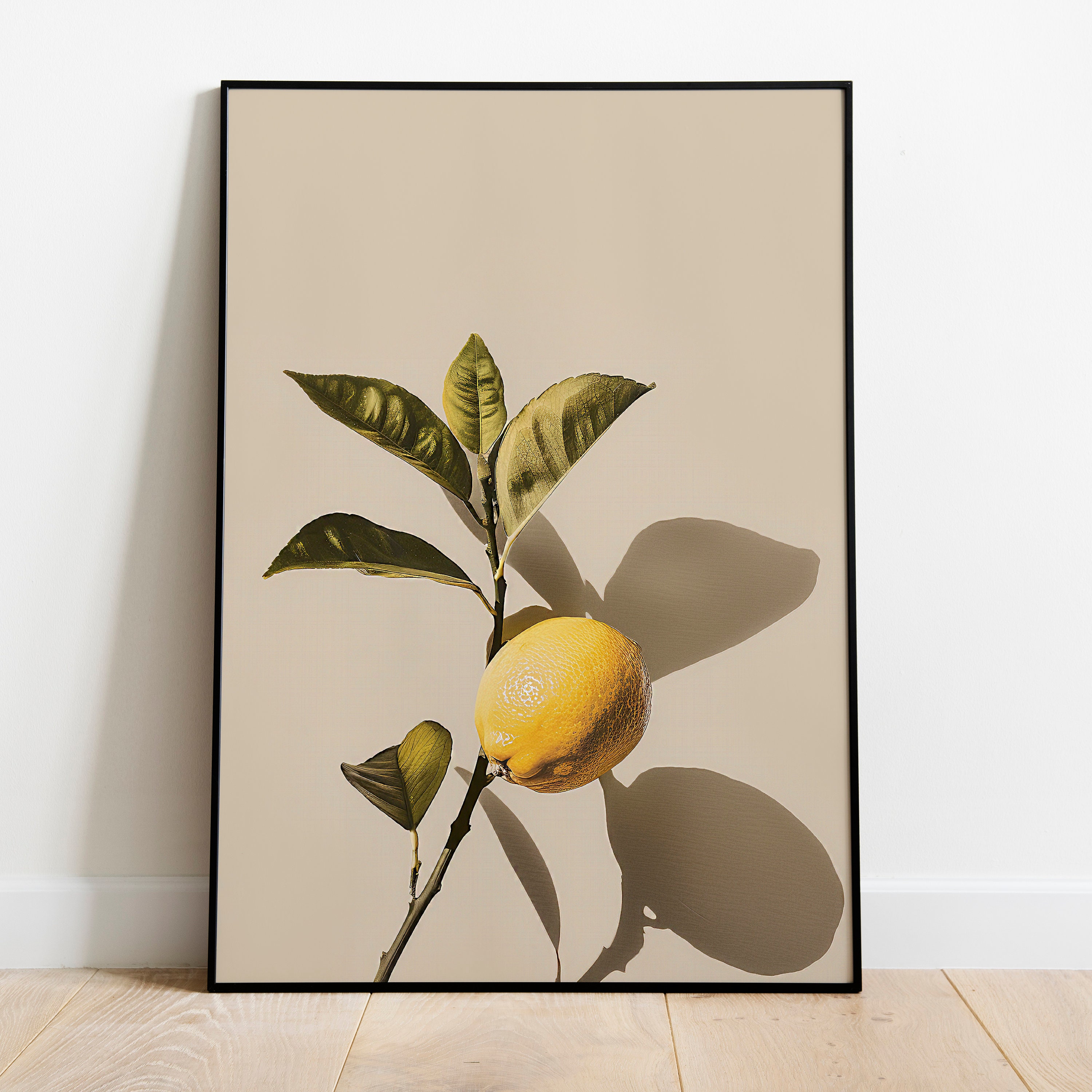 Lemon Print Set: Minimalist Boho Kitchen Wall Art (digital Download) - Etsy