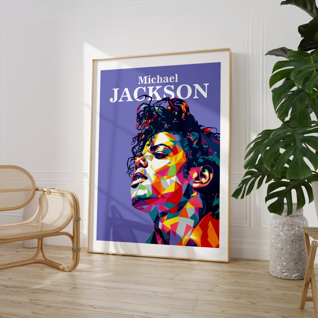 Michael Jackson Poster, Illustration Abstract Michael Jackson Wall Art ...