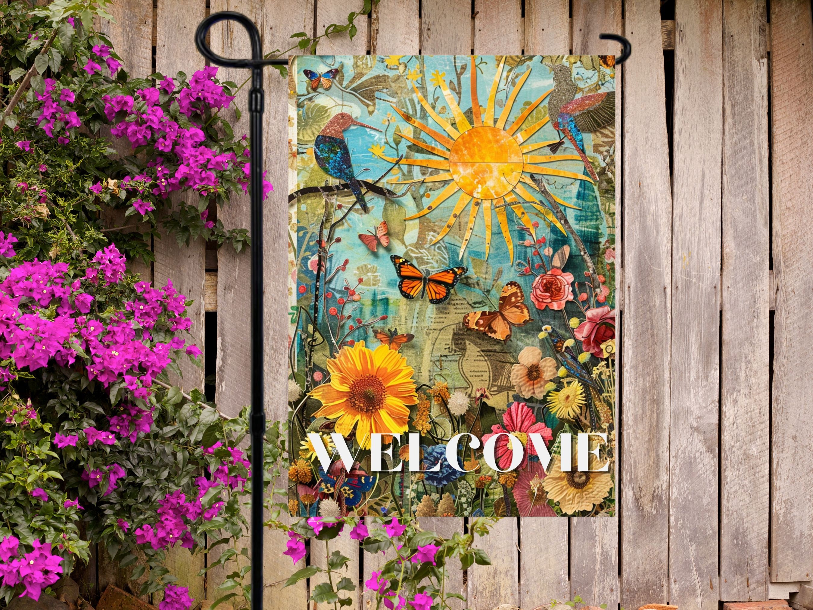Sunny Welcome Garden & House Banner - Etsy