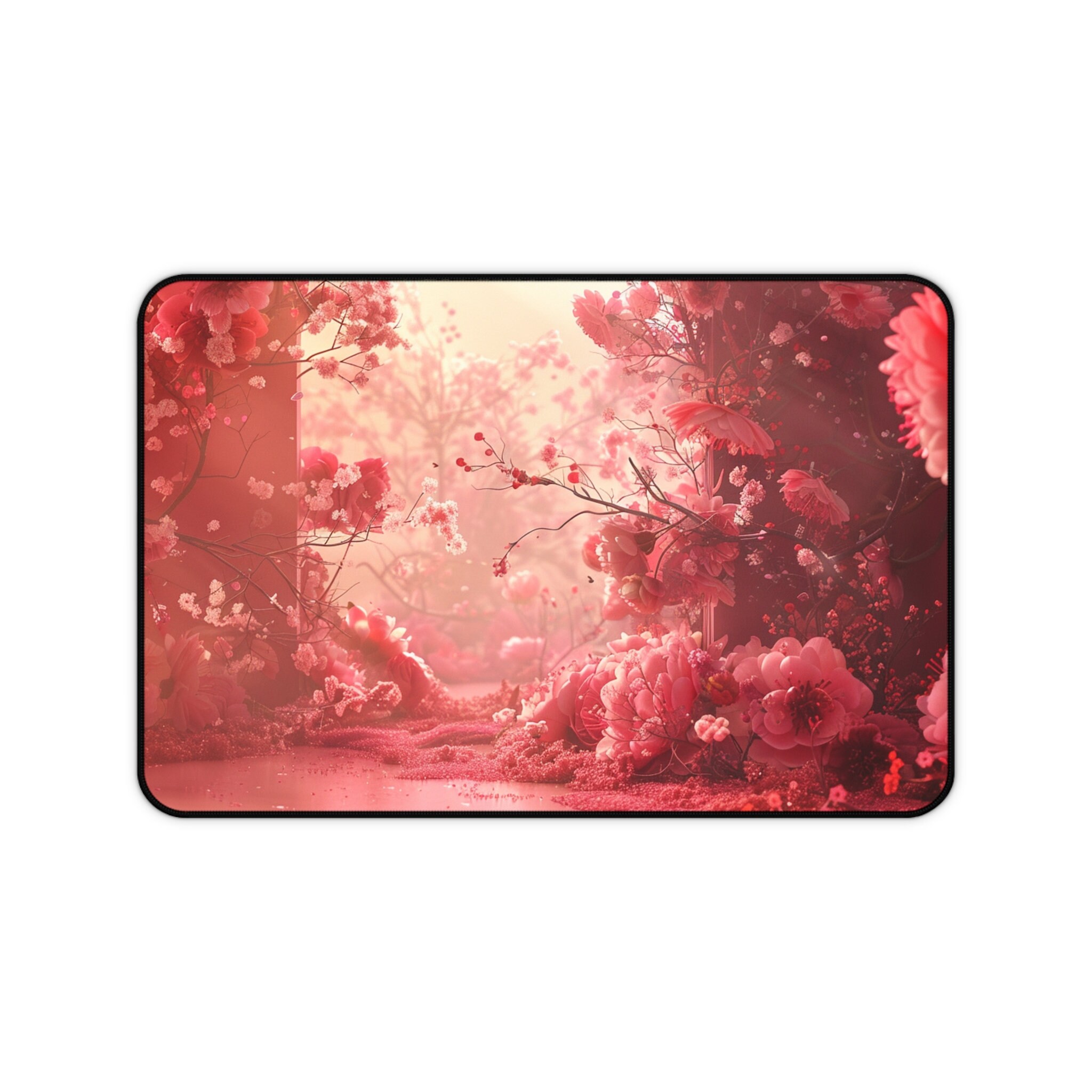 Aesthetic Desk Mat, Floral Collage, Desk Mat, Cute Desk Mat, Keyboard ...