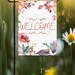 Pink Floral Welcome Garden & House Banner - Etsy