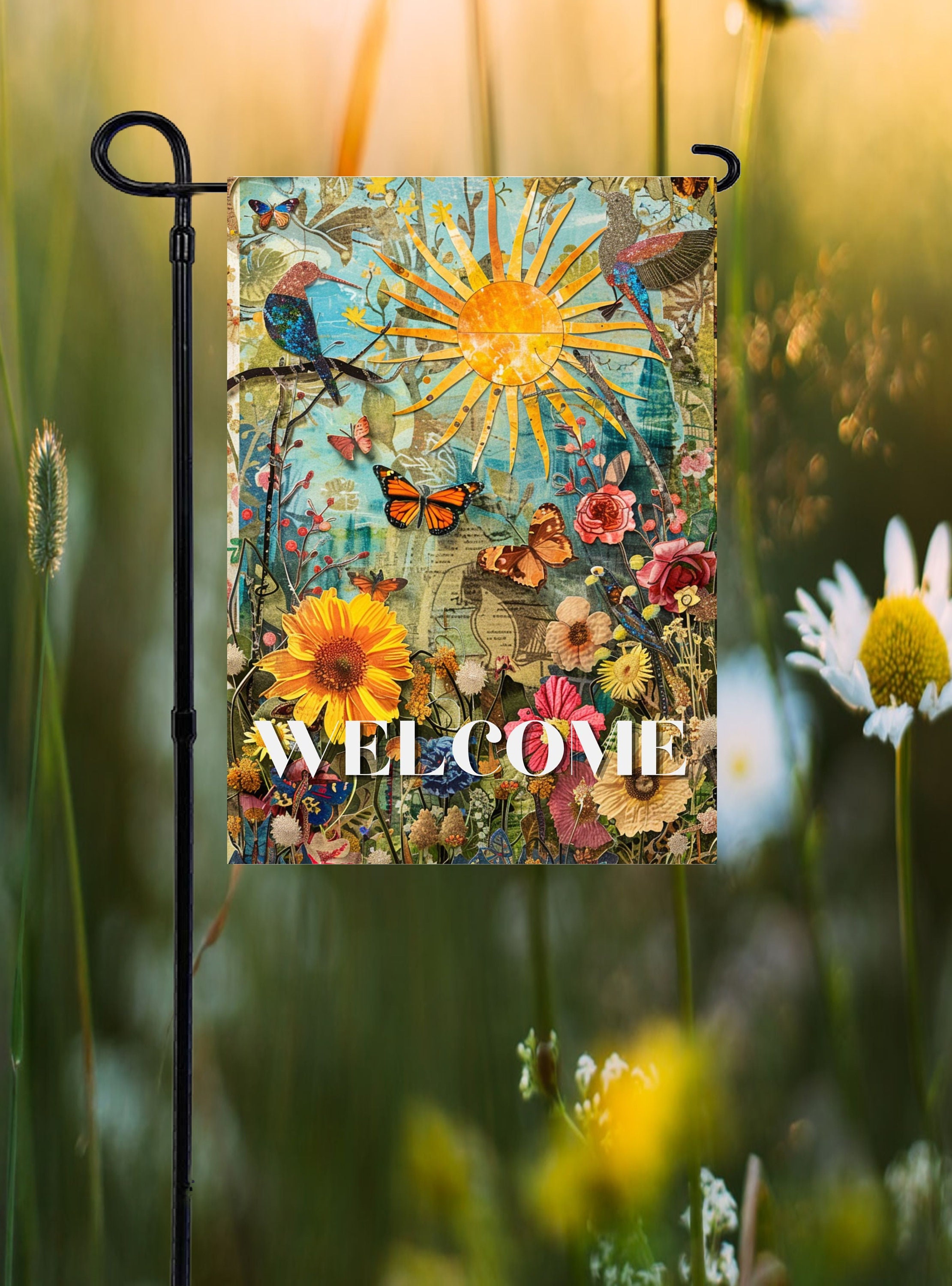 Sunny Welcome Garden & House Banner - Etsy
