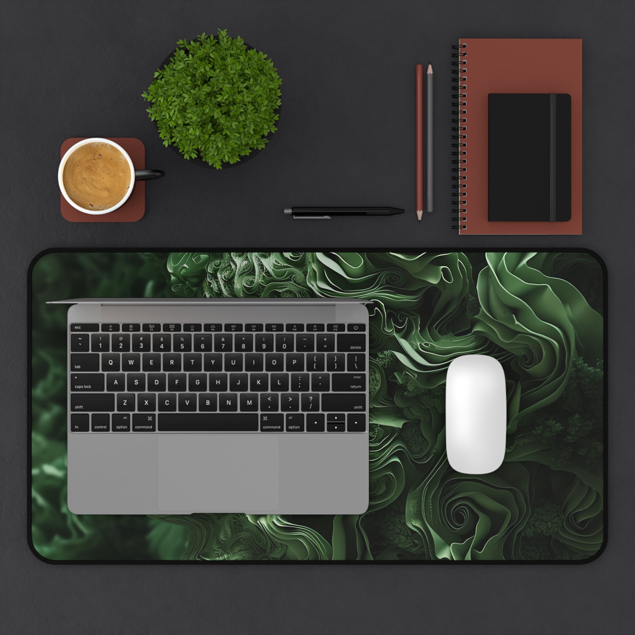 Green Noise Desk Mat/mouse Pad - Etsy