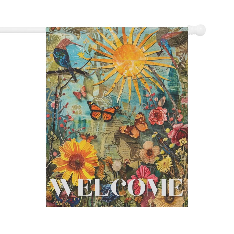 Sunny Welcome Garden & House Banner - Etsy
