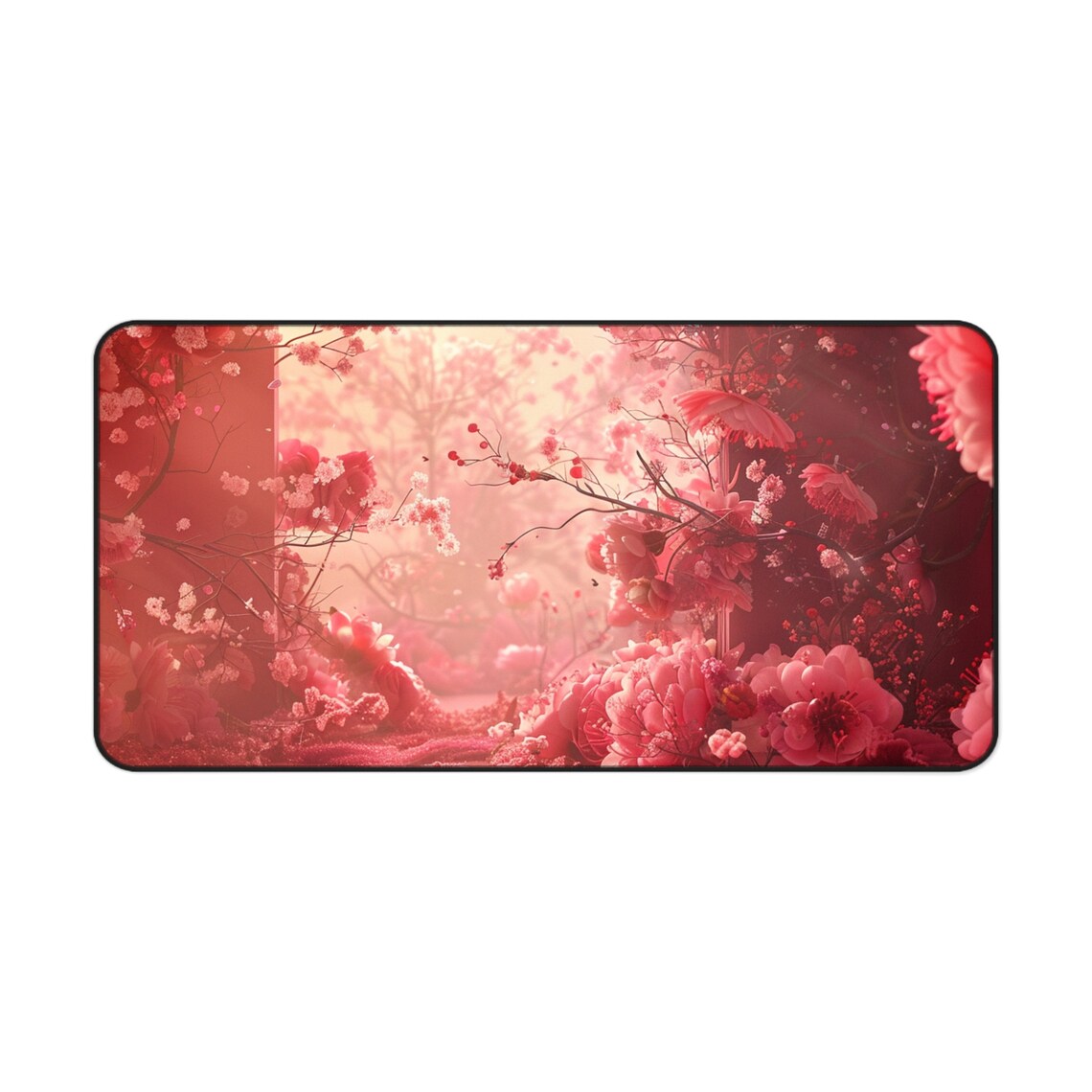 Aesthetic Desk Mat, Floral Collage, Desk Mat, Cute Desk Mat, Keyboard ...