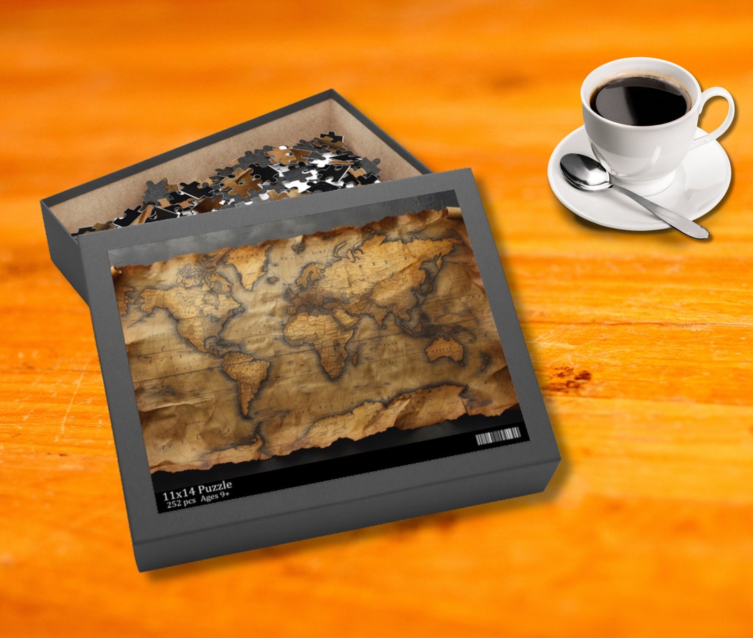 Vintage Style Old World Jigsaw Puzzle, Puzzle Board, Table Puzzle ...