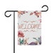 Pink Floral Welcome Garden & House Banner - Etsy