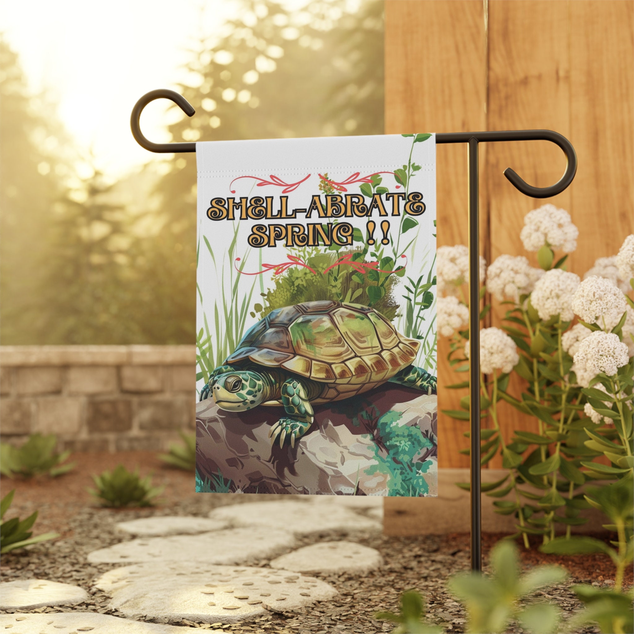 Shell-abrate Spring Turtle Garden & House Banner - Etsy