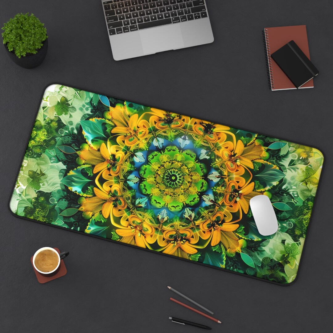 Cottagecore, Aesthetic, Floral Collage, Desk Mat, Large Desk Mat, Cute ...