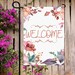 Pink Floral Welcome Garden & House Banner - Etsy