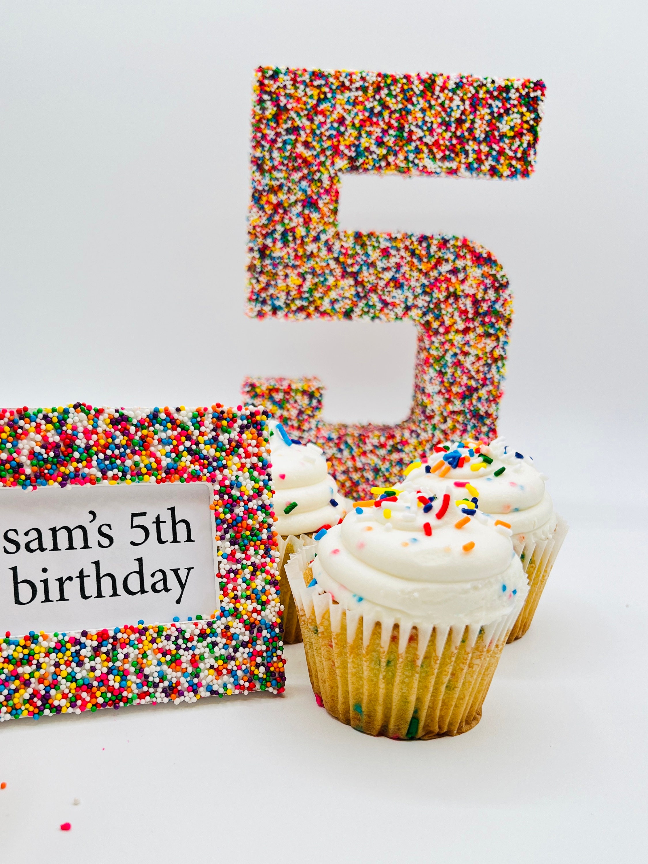 Kids Birthday Table Sign Age Birthday Number Dessert Table Decor ...