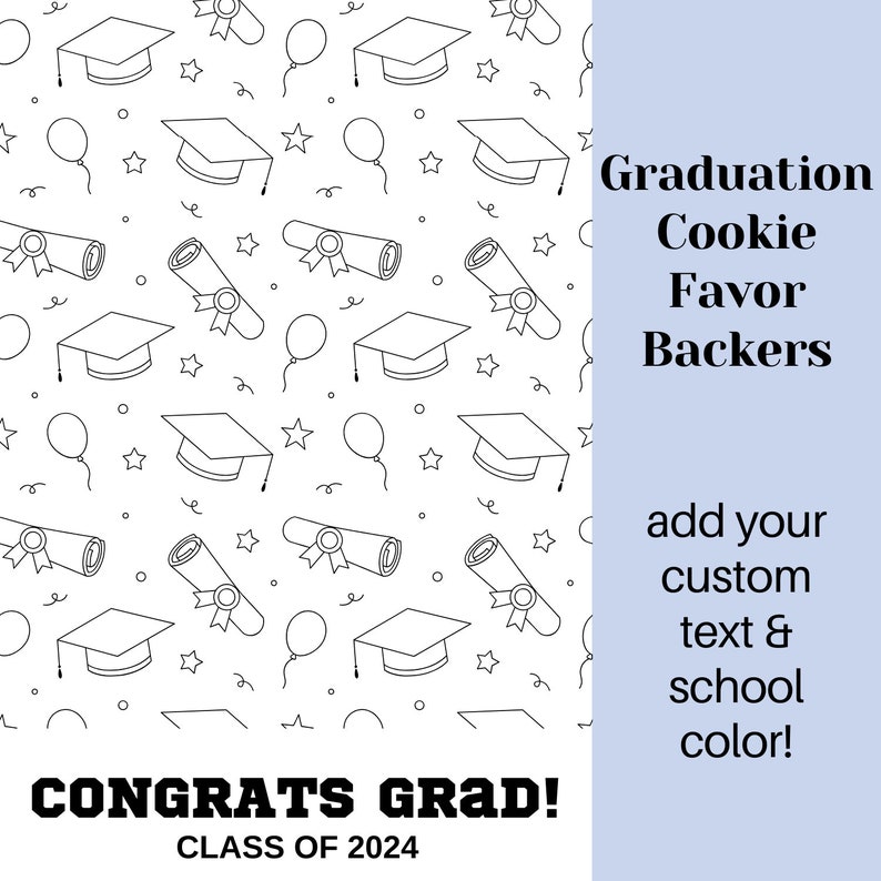 Custom Party Favor Cookie Backer for Birthday Party Baby Shower Favor ...