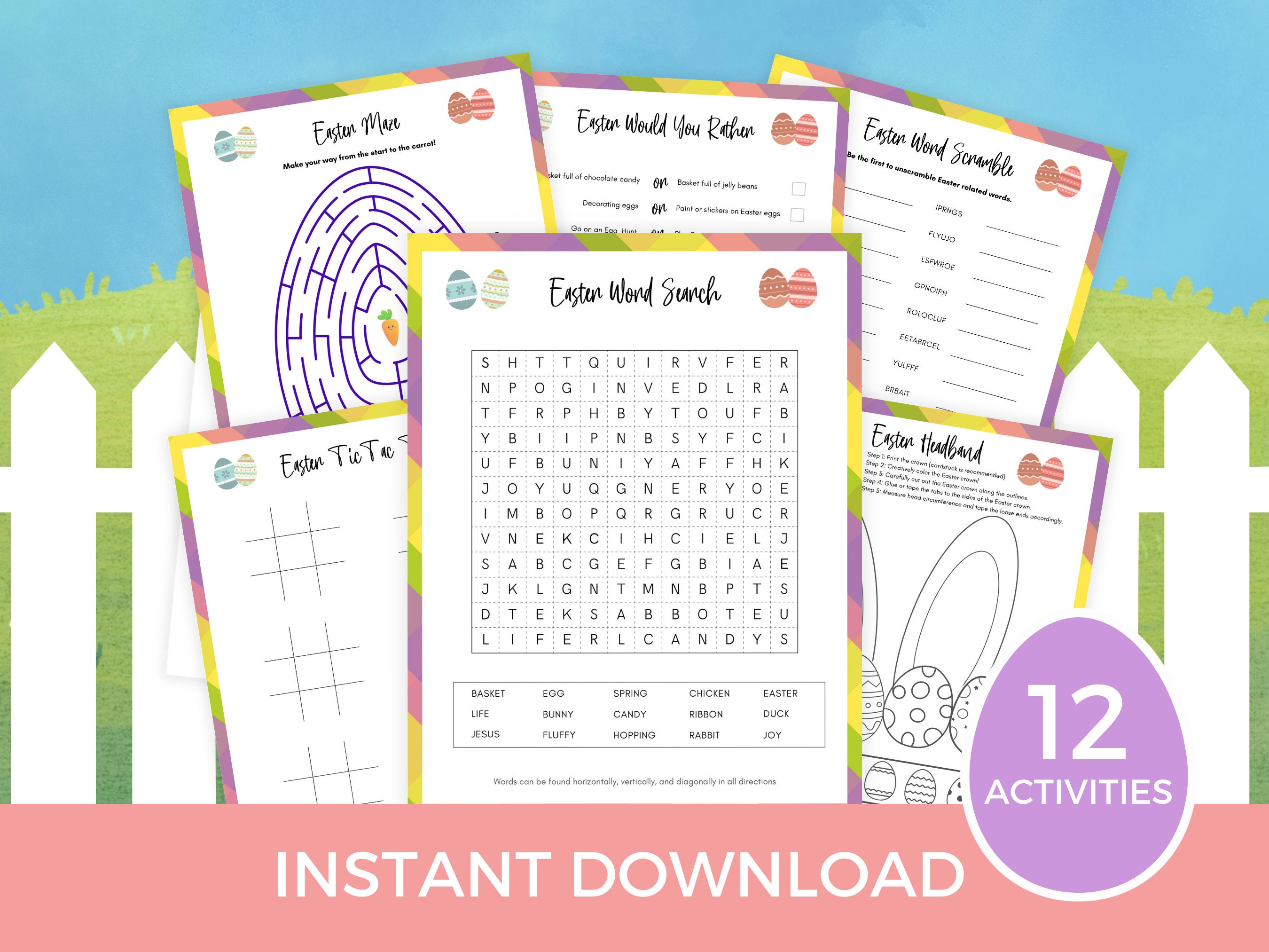 Easter Games and Activity Bundle, Easter Activities for Kids, Easter ...