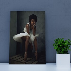 Black Ballerina Art Print, Physical Print, Black Art, African American Woman Dancer, Wall Art on ...