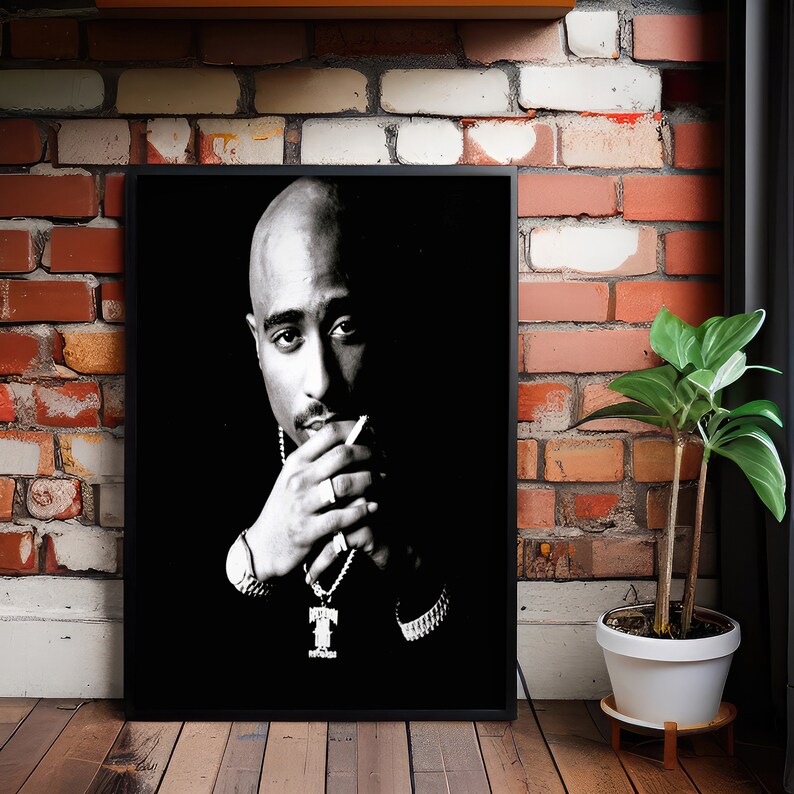 Rapper Tupac Shakur 2pac Canvas Poster, Music Poster, Wall Art, Room ...