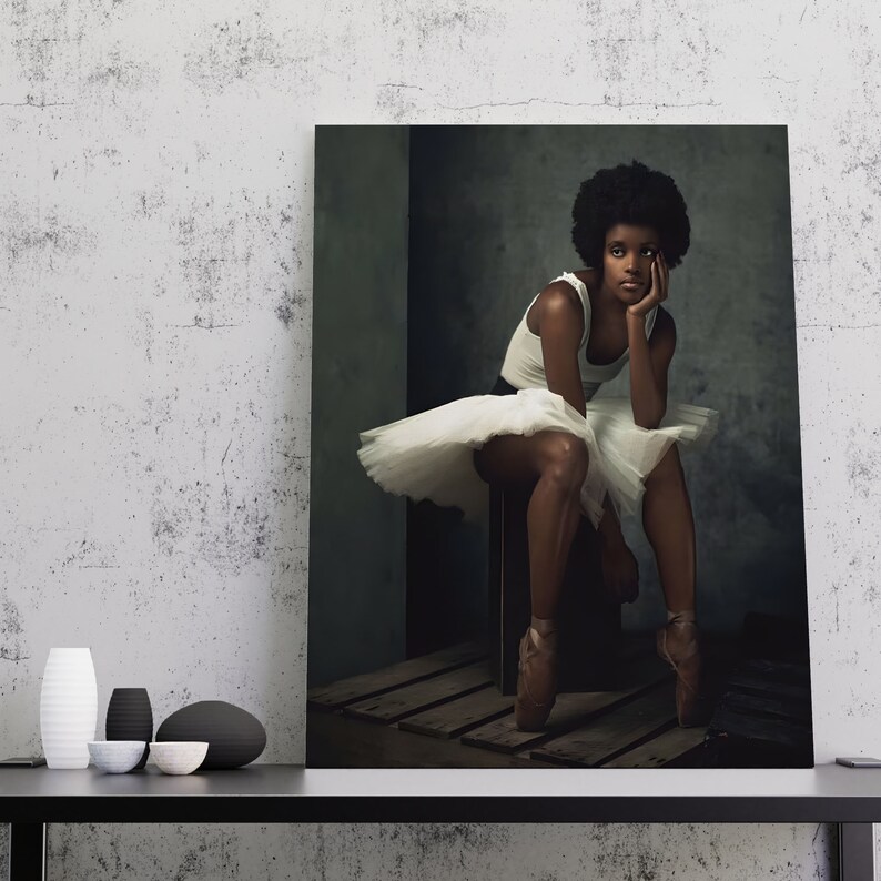 Black Ballerina Art Print, Physical Print, Black Art, African American Woman Dancer, Wall Art on ...