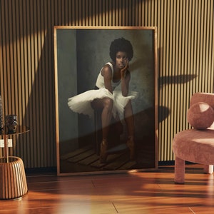Black Ballerina Art Print, Physical Print, Black Art, African American Woman Dancer, Wall Art on ...