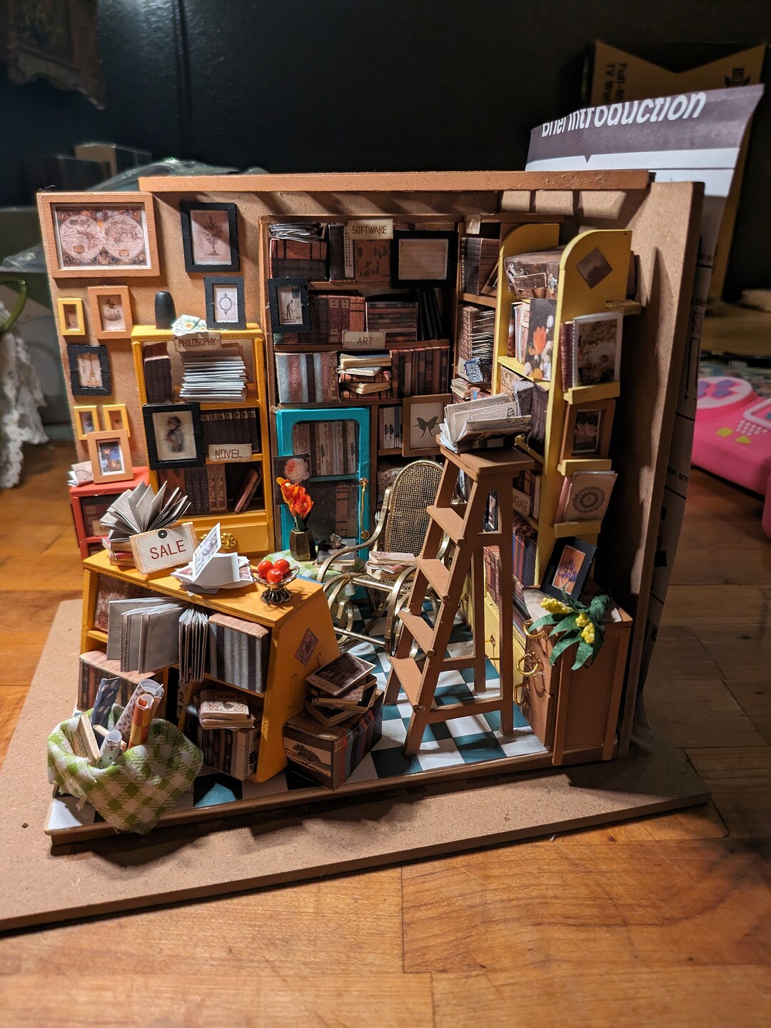 Fully Assembled "sam's Study" Book Nook - Etsy