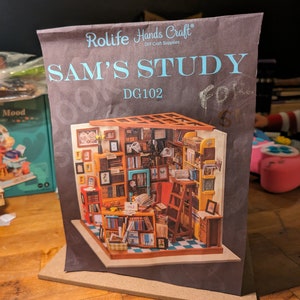 Fully Assembled "sam's Study" Book Nook - Etsy