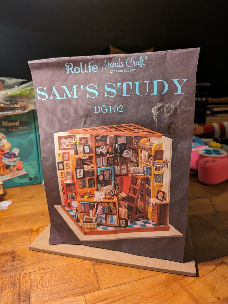 Fully Assembled "sam's Study" Book Nook - Etsy