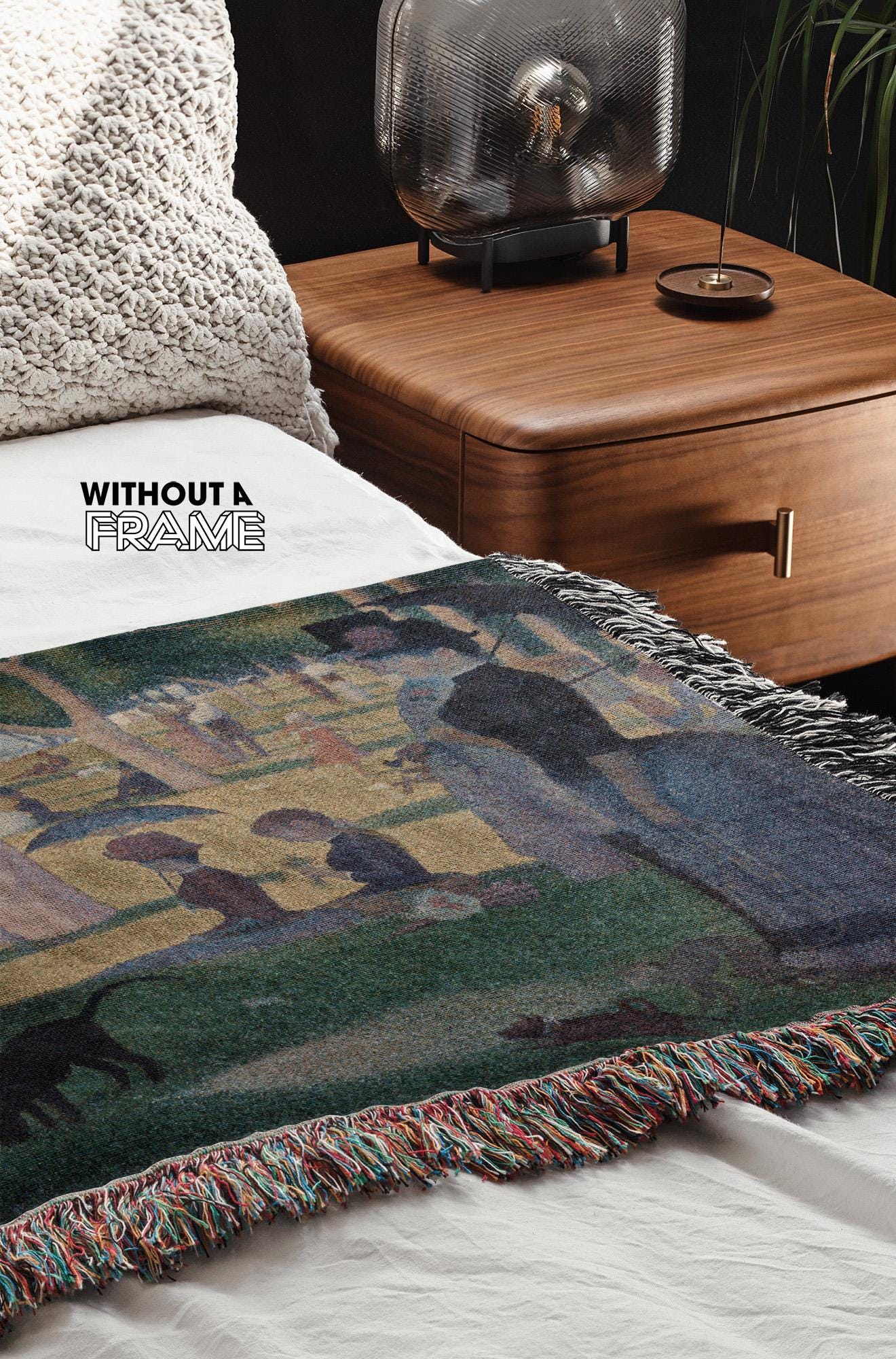 Seurat's Sunday Afternoon Woven Blanket, Decorative Throw Blanket for ...