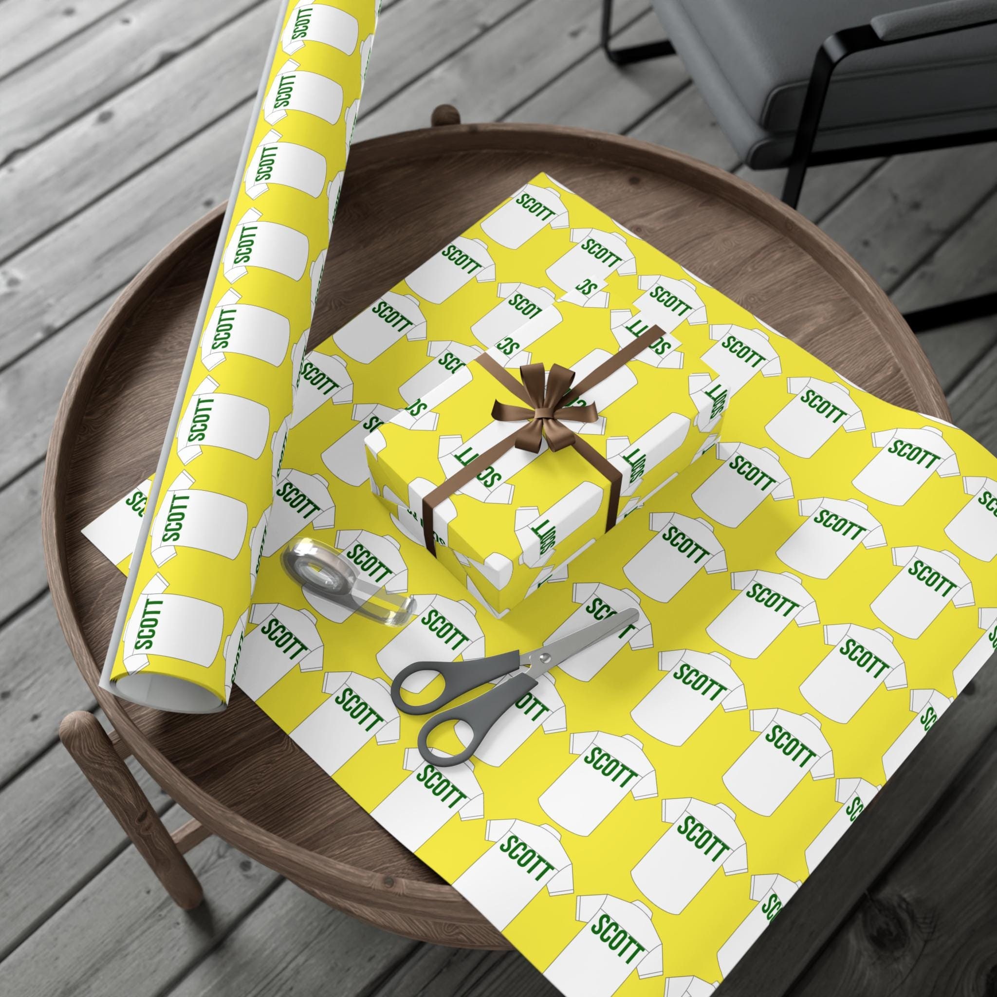 Custom Golf Caddie Wrapping Paper, Augusta Golf Birthday Party, Golf ...