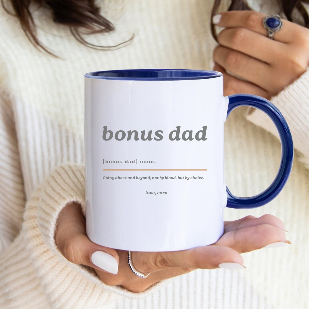 Personalized Bonus Dad Mug, 1st Father's Day Gift, Travel Mug for Daddy ...