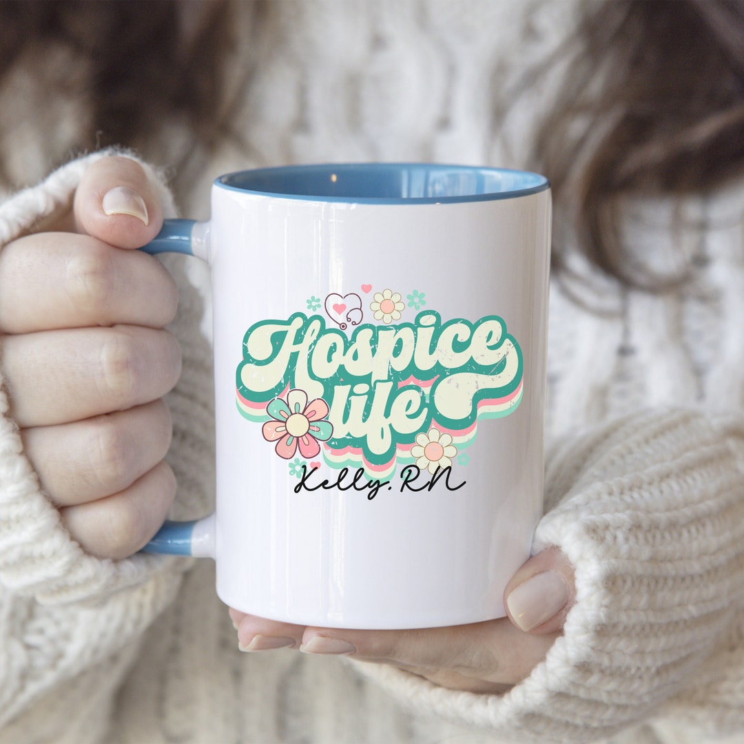 Personalized Registered Nurse Coffee Mug, Hospice Nurse Mug, Happy ...