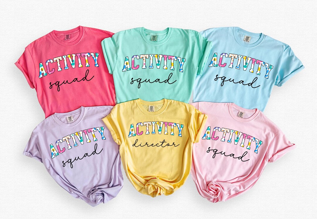 Comfort Colors® Floral Activity Squad Shirt, Activity Assistant Shirt ...