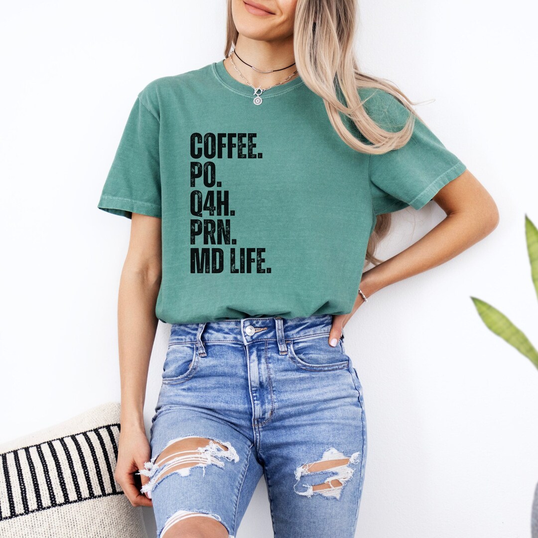 Comfort Colors Funny Doctor Coffee Shirt, New Doctor Gift for Medical ...