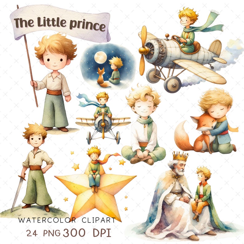 Little Prince Clipart Le Petit Prince Print Little Prince Watercolor ...