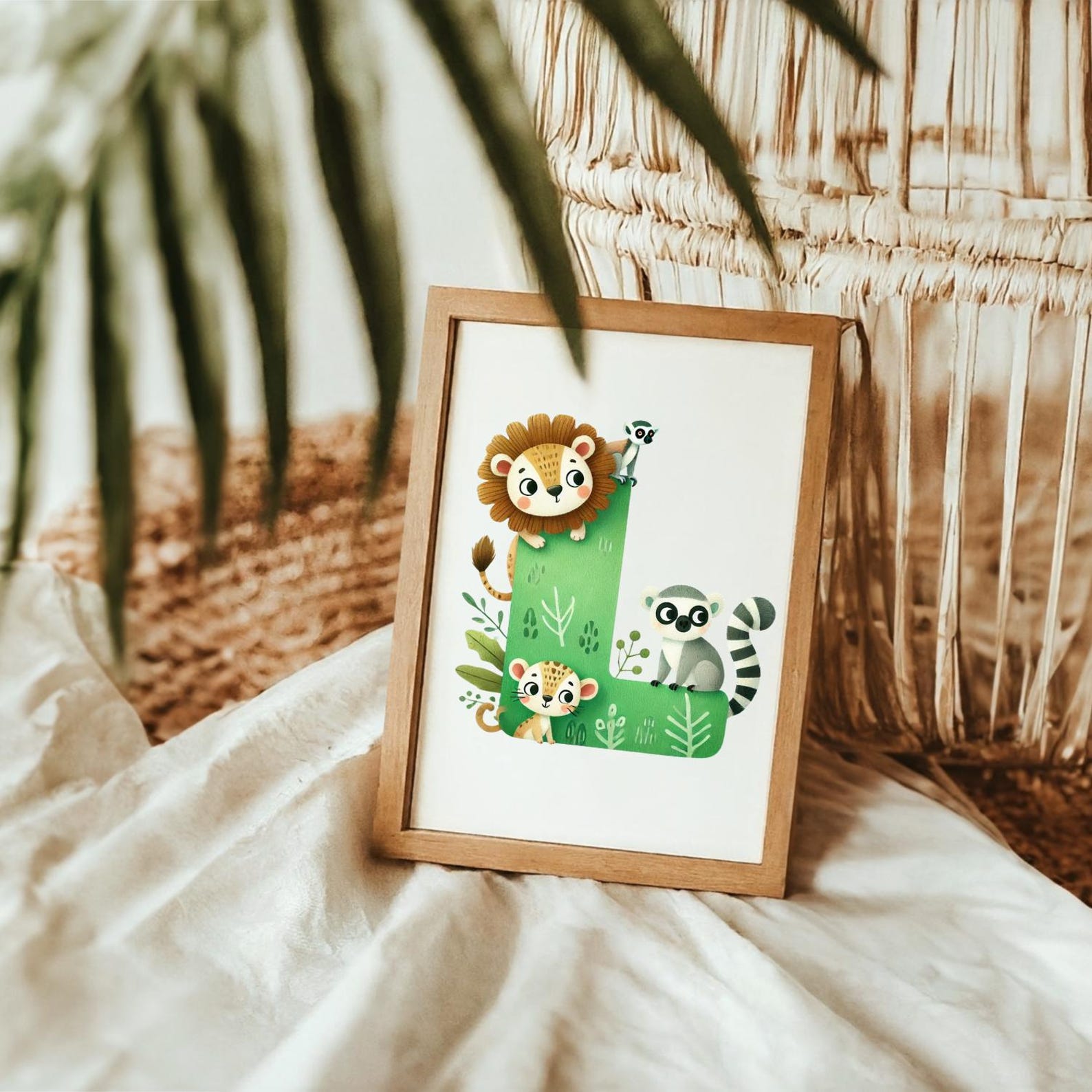 Safari Alphabet A-Z Clip Art Watercolor Alphabet Image File Animal ...