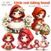 Little Red Riding Hood Png Watercolor Fairy Tale Clipart Cute Girl ...