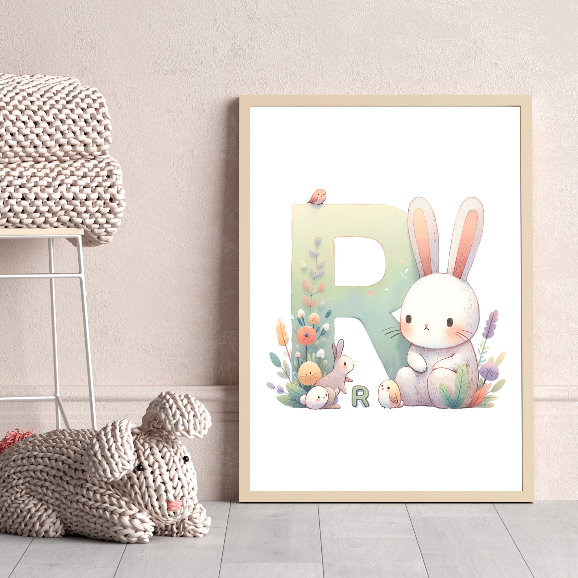 Animal Alphabet Clip Art Watercolor Letter PNG My First Alphabet Image ...