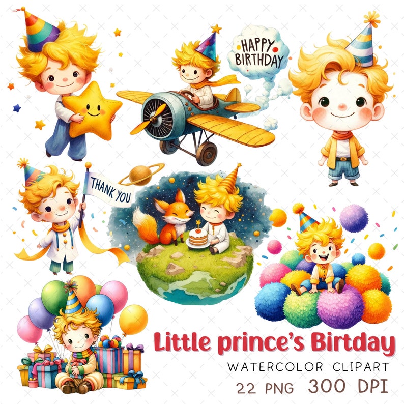 Little Prince Clipart Le Petit Prince Print Little Prince Watercolor ...